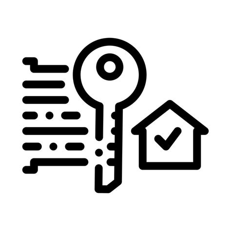 Security Key Icon Vector Outline Illustration 17548143 Vector Art At Vecteezy