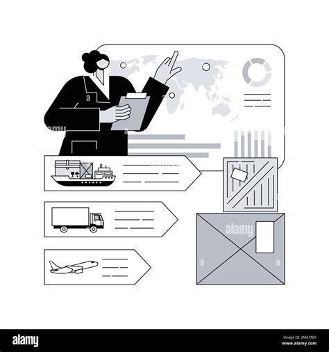 Supply Chain Analytics Abstract Concept Vector Illustration Transportation Cost Optimization