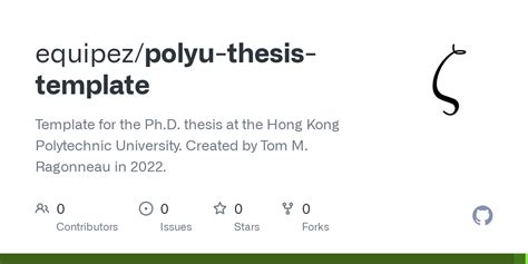 GitHub Equipez Polyu Thesis Template Template For The Ph D Thesis At The Hong Kong