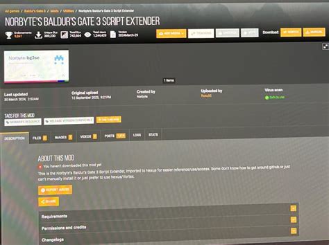 github vs nexos mod conversion r baldursgate3