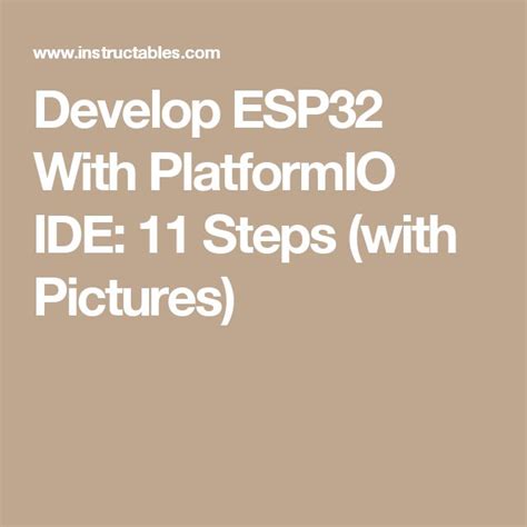 Develop ESP With PlatformIO IDE Development Ides Physics
