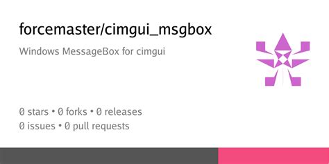 Forcemastercimguimsgbox Windows Messagebox For Cimgui