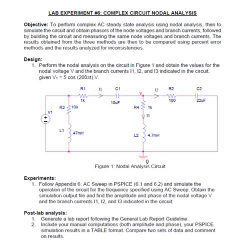 Lab Experiment 6 Complex Circuit Nodal Analysis