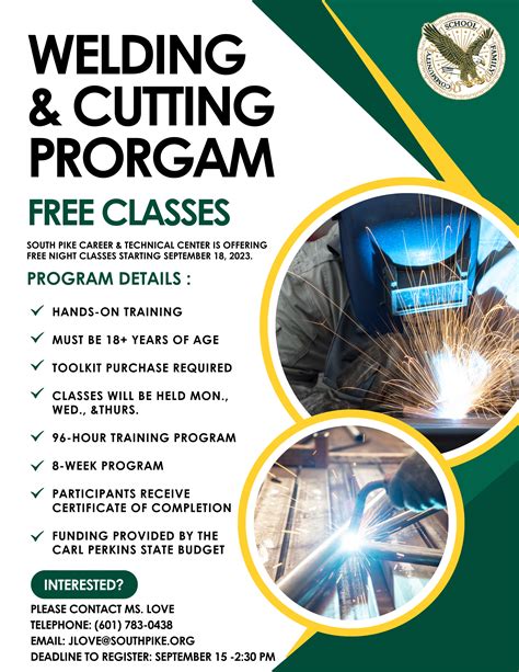 Welding And Cutting Night Classes Offered By South Pike Career And
