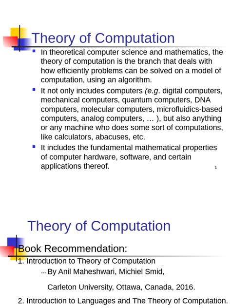 01 Intruduction To Theory Of Computation Pdf Theory Of Computation Computational