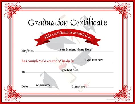40 Graduation Certificate Templates And Diplomas Graduation Certificate