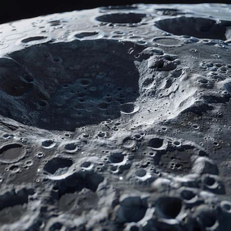Premium Photo A Closeup View Of The Surface Of The Moon Craters On