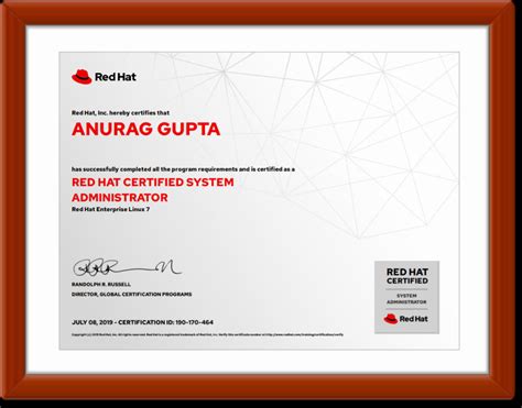 Anurag Gupta On Linkedin Red Hat Certified System Administrator Rhcsa🙂🙂