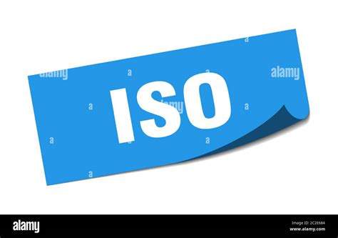 Iso Sticker Iso Square Isolated Sign Iso Label Stock Vector Image And Art Alamy