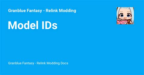 Model Ids Granblue Fantasy Relink Modding