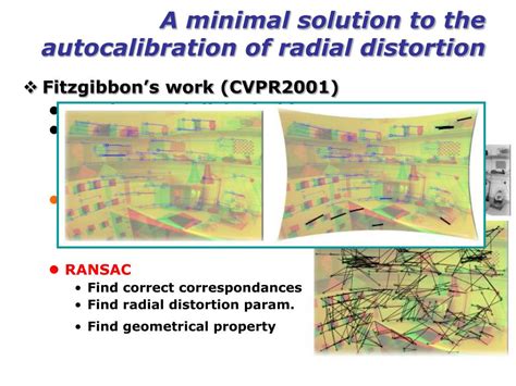 Ppt A Minimal Solution To The Autocalibration Of Radial Distortion