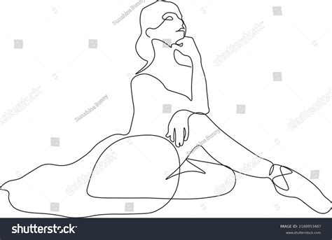 One Single Line Drawing Sexy Woman Stock Vector Royalty Free 2188953487 Shutterstock