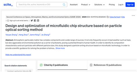 Design And Optimization Of Microfluidic Chip Structure Based On Particle Optical Sorting Method