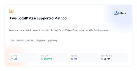 Java Time Api Localdate 메서드 날짜 필드 지원 여부 확인 Labex