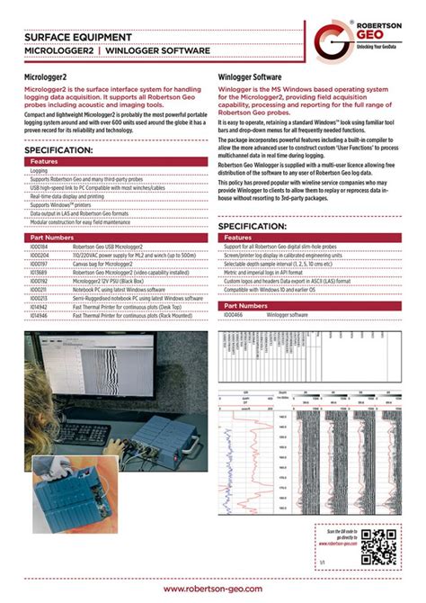 Wireline Logging Tools For Surface Acquisition Data Reporting
