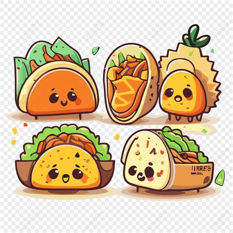 멕시코 타코 벡터상표만화클립 아트 Png 일러스트 무료 다운로드 Lovepik