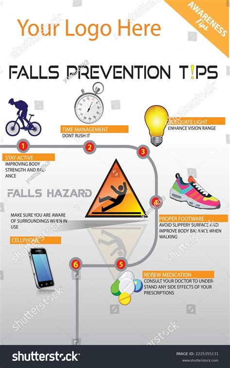 Falls Hazard Vector Poster Memo Stock Vector Royalty Free 2225355131 Shutterstock