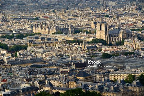 노트르담 드 파리 대성당 석양에 파리 옥상 공중 보기 파리 프랑스 0명에 대한 스톡 사진 및 기타 이미지 0명 공중 뷰 국제 관광명소 Istock