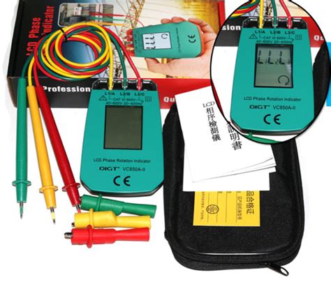 Digital Phase Rotation With Led Indicator Voltage Tester 3 Phase Tester