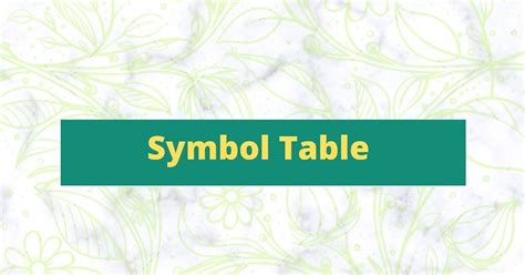 Symbol Table In Compiler And Data Structure Used To Implement Symbol Table