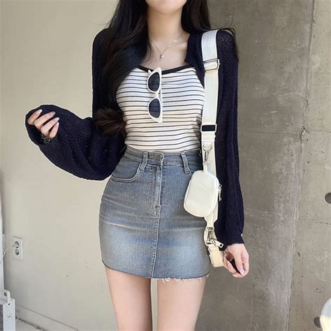 데일리룩 제니퍼 썸머 크롭 볼레로 가디건