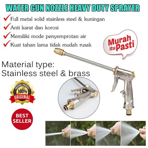 Flash Sale Water Spray Gun Hight Pressure Spray Gun Panjang Kepala Selang Nozzle Alat Semprot
