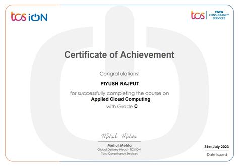 Piyush Rajput On Linkedin Tcsion Appliedcloudcomputing
