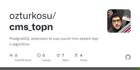 Github Ozturkosucmstopn Postgresql Extension To Use Count Min