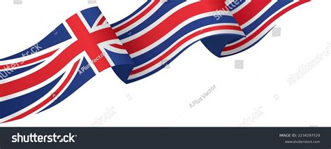Waving Flag Uk Isolated On Png Stock Illustration Shutterstock