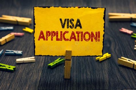 Word Writing Text Visa Application Business Concept For Form To Ask Permission Travel Or Live