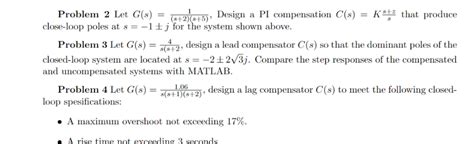 Solved Unity Feedback System For Problems 2 4 Figure 1 Chegg Com