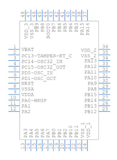 Stm32f103c6t6 Microcontroller 72mhz 48 Lqfp Pinout And Datasheet