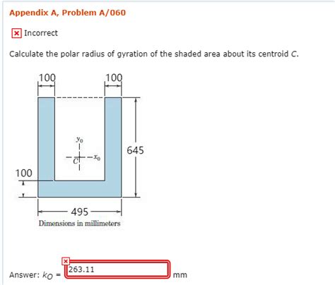 solved appendix a problem a 060 incorrect calculate the