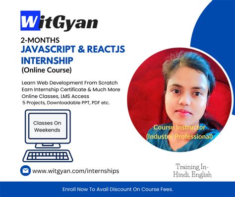 Reactjs Online Internship Live Classes