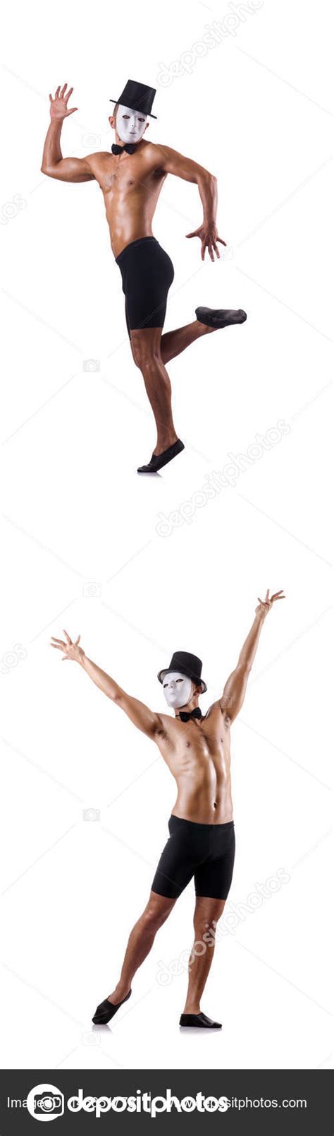 Naked Muscular Mime Isolated On White Stock Photo By Elnur