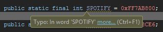 Ide Disable Spell Check On Field Names In Android Studio Stack Overflow