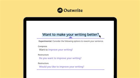 Rewrite Sentences With Outwrite