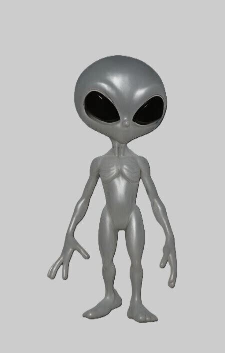 👽 Classic Gray Alien Figurine Extraterrestrial Icon・ Stl File For 3d Printing・cults