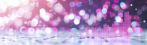 A Red Stock Market Graph On An Abstract Background With Bokeh Lights Concept Of Financial And