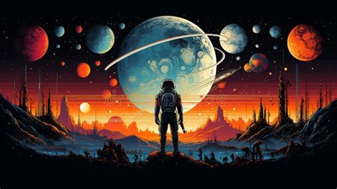 Space Objects For Poster Stock Illustration Illustration Of Cartoon