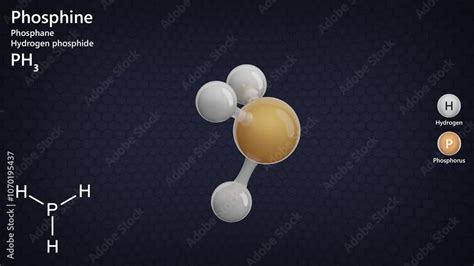 Phosphine Animated 3d Model Of A Molecule Molecular Formula Ph3 Chemical Model Ball And