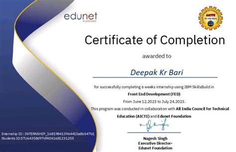 Frontenddevelopment Ibminternship Skillsbuild Techjourney