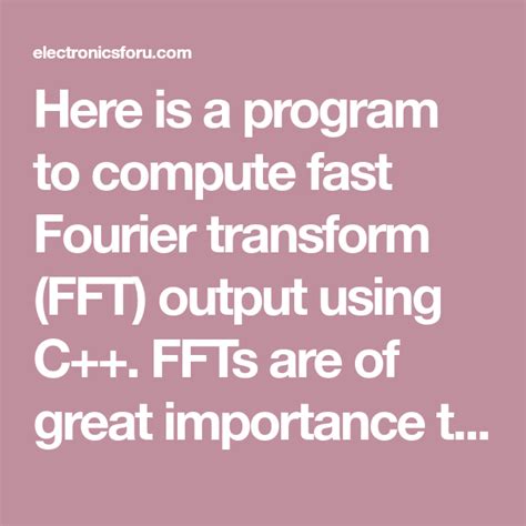implementation of fast fourier transform using c partial
