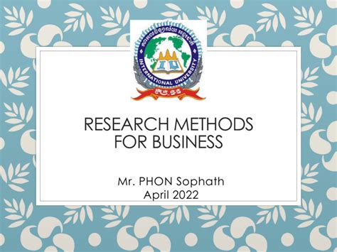 research methods for business data analysis and interpretation