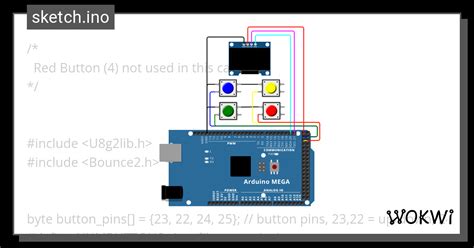 simpel 3 button menu wokwi esp32 stm32 arduino simulator