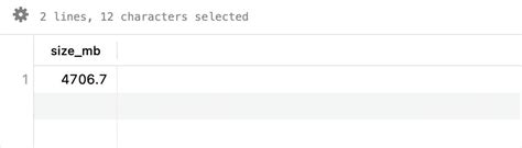 Get Mysql Total Database Size Rjs