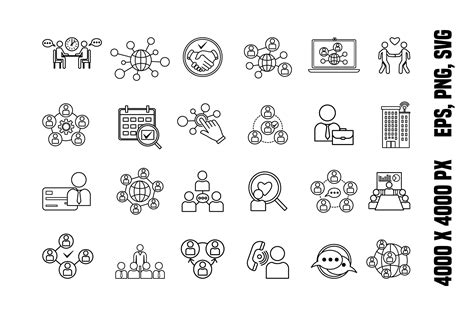 Set Of Networking Icons Graphic By Yulidor · Creative Fabrica