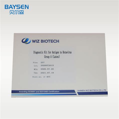 Chinese Professional Mycoplasma Test Diagnostic Kit（latex）for Rotavirus Group A Baysen