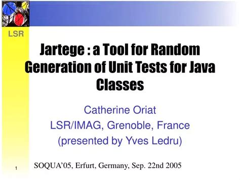 Ppt Jartege A Tool For Random Generation Of Unit Tests For Java