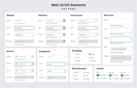 Premium Vector Web Design Ui Elements Ui Ux Design Elements For Web